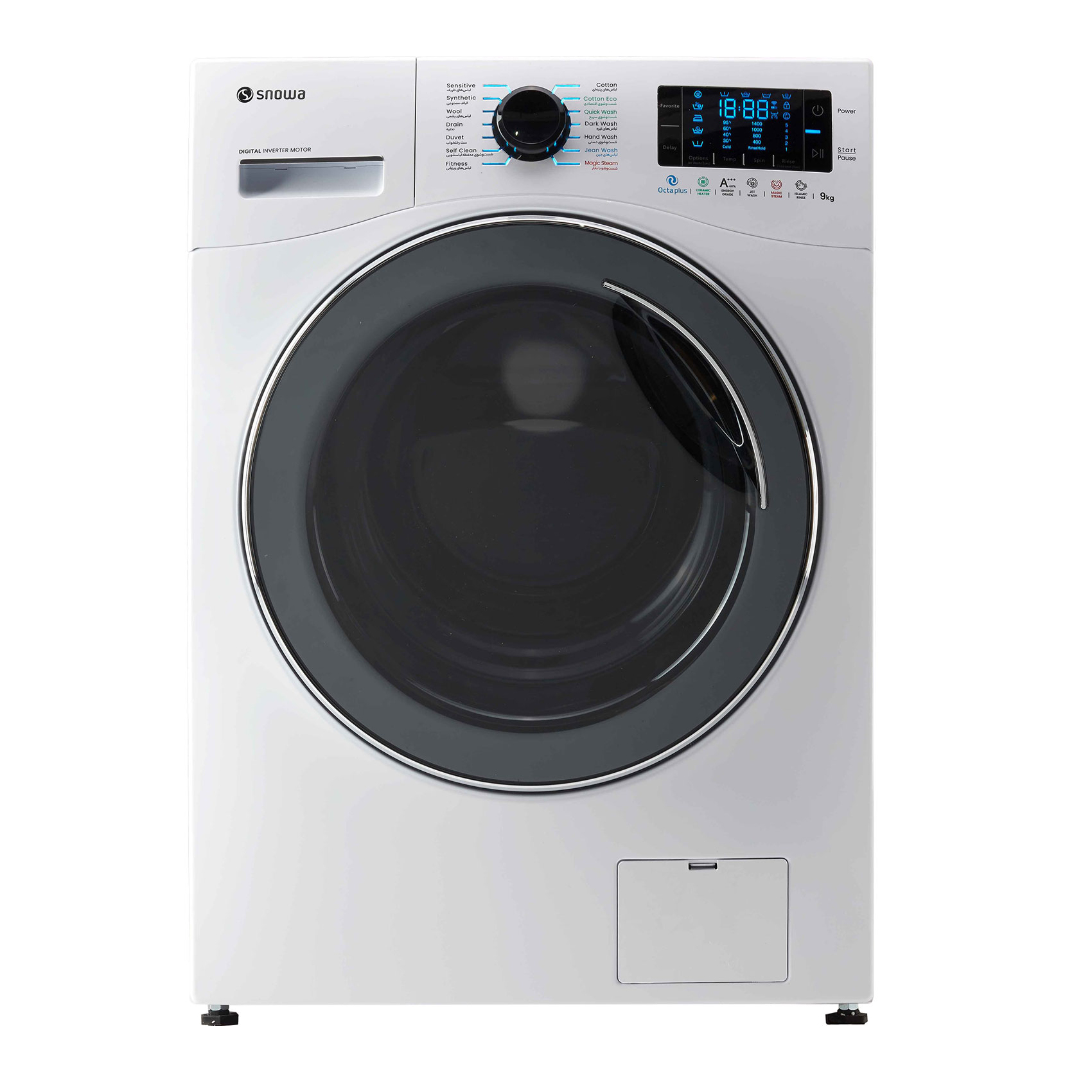 ماشین لباسشویی اسنوا مدل SWM-94W50 ظرفیت 9 کیلوگرم - قسطی لند